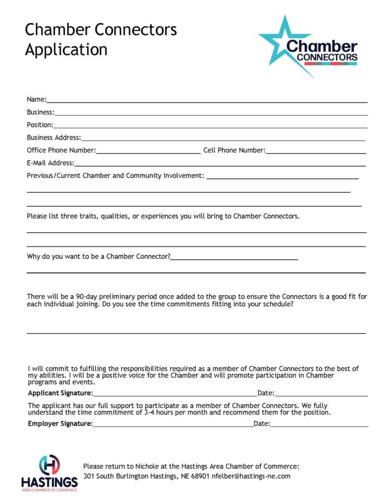 Join The Chamber Connectors - Hastings Area Chamber of Commerce - NE